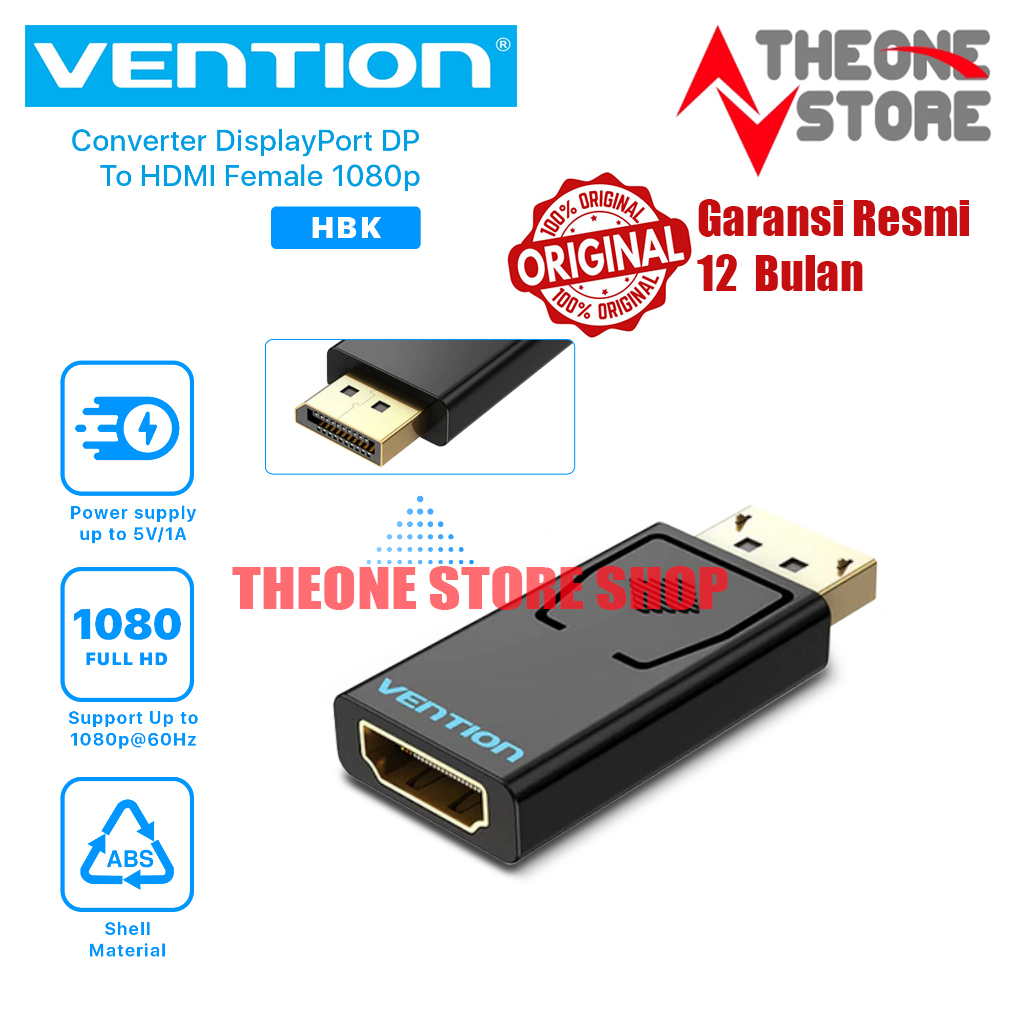 Jual Vention Converter DP Displayport To HDMI 4K gold plated | Shopee ...