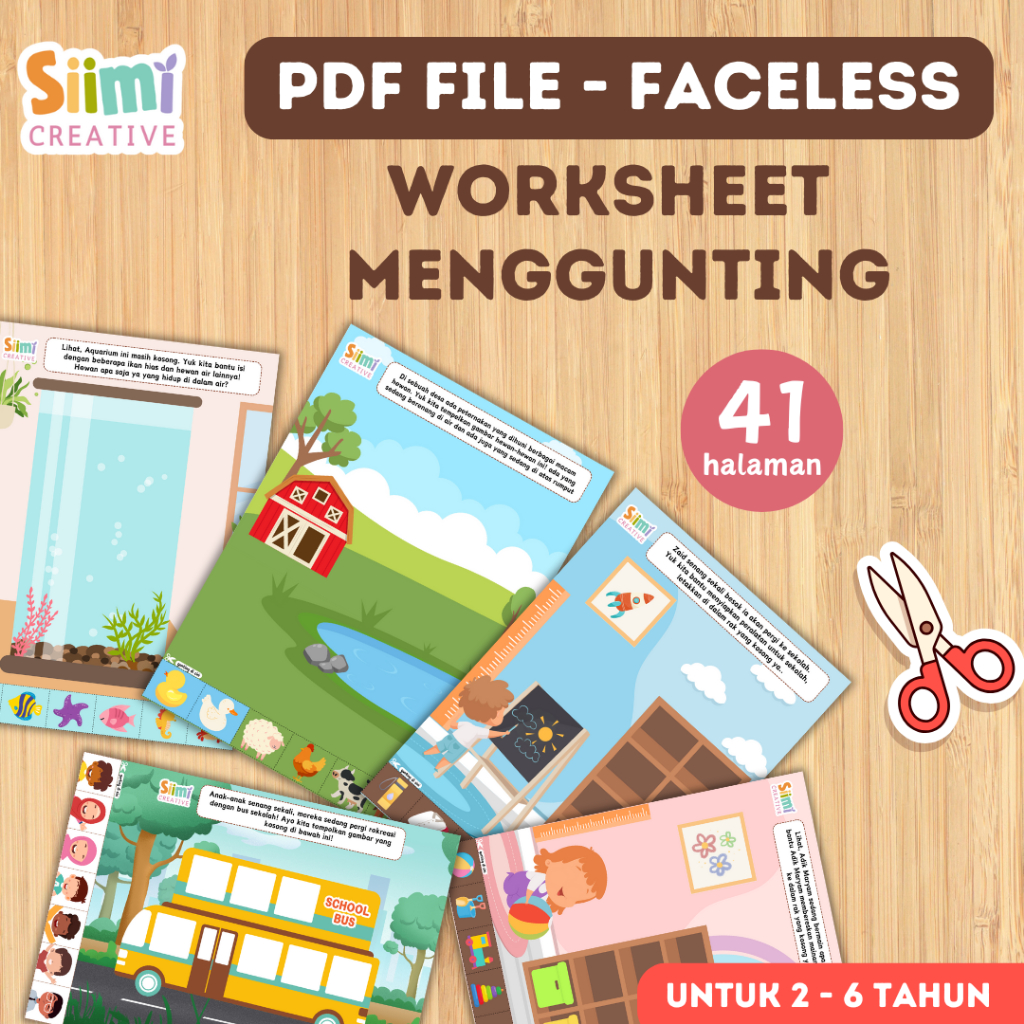 Jual Printable Worksheet Anak Faceless Usia 2 - 6 tahun | Shopee Indonesia
