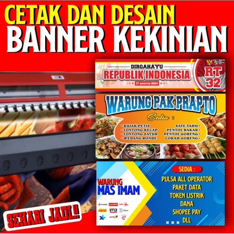 Jual Cetak Banner Custom - Bahan Flexy 280gsm - Bisa Requast Desain | Shopee Indonesia