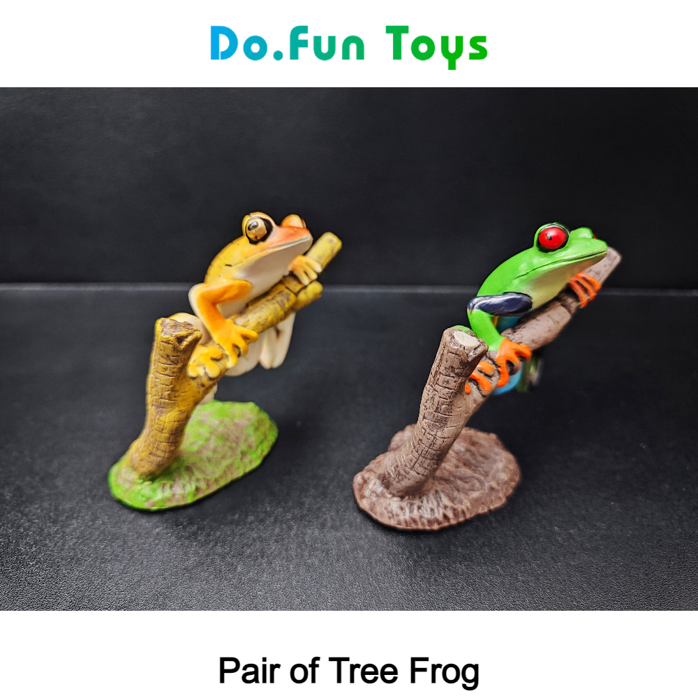 Jual Animal Figurine | RED-EYED TREE FROG / YELLOW TREE FROG / Mainan ...