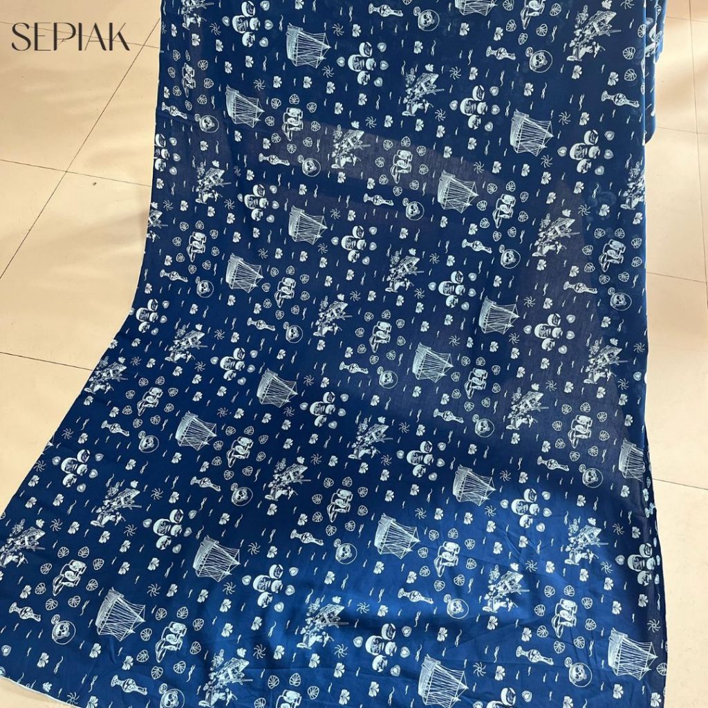 Jual SEPIAK BELITONG KAIN BATIK CETAK MOTIF KAPAL KERAMIK/ KAPAL ...
