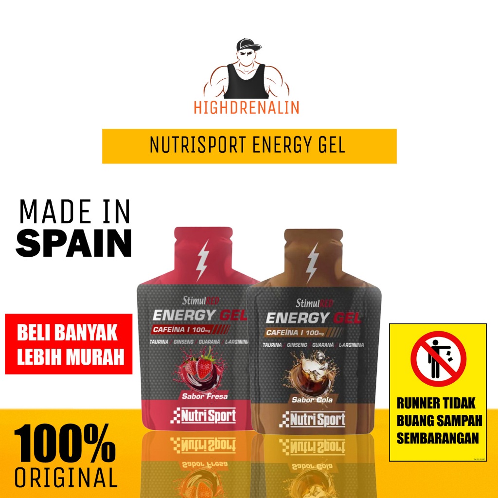 Jual Nutrisport energy gel original spanyol minuman semua olahraga lari ...