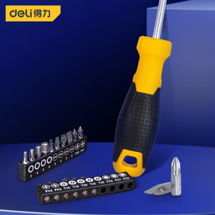 Jual Deli Screwdriver Set / Obeng Multifungsi 21pcs/set DL260021 ...