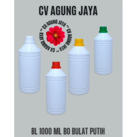 Jual Botol BL 1000 Ml Bo Bulat Putih / Botol Hdpe / Botol Pupuk / Botol Pupuk Cair / Botol Kimia ...