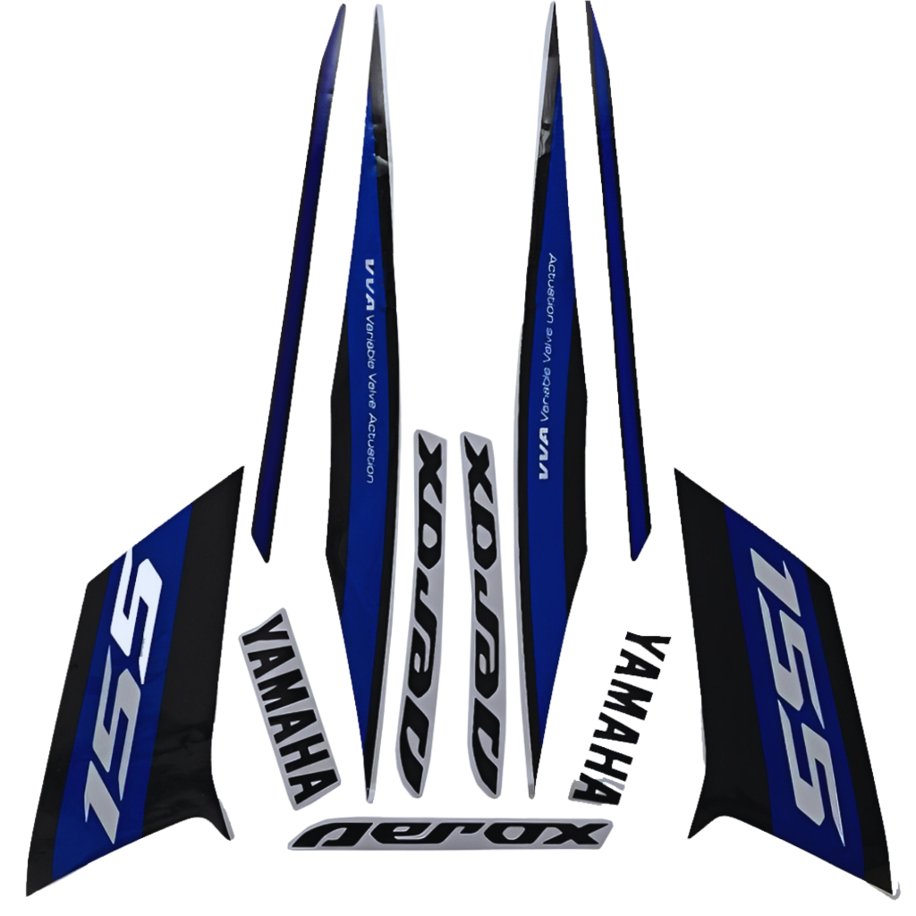 Jual Striping Standart Yamaha Aerox 155 2017 2018 Type R Silver Biru ...