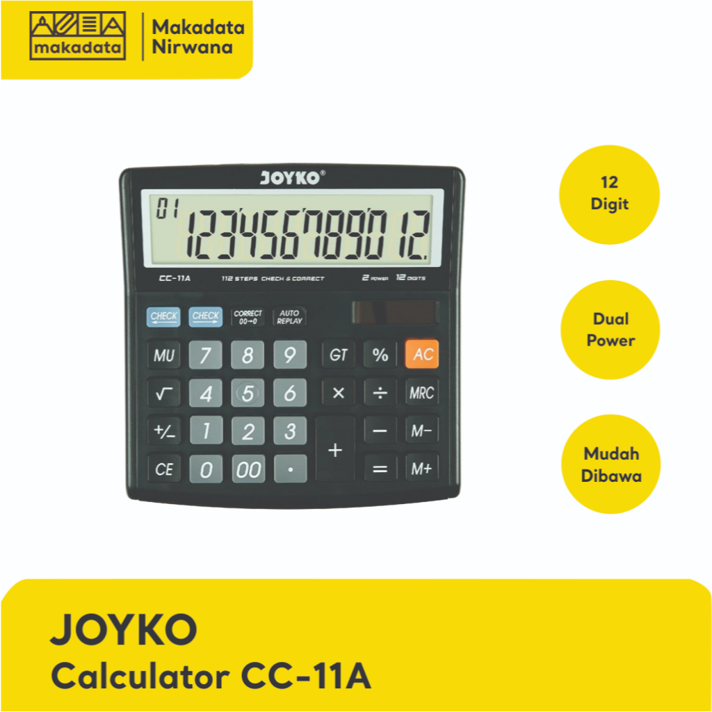 Jual JOYKO CALCULATOR/KALKULATOR CC-11A (1 PCS) | Shopee Indonesia