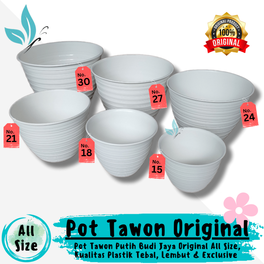 Jual Pot Bunga Tawon Putih Budi Jaya Wadah Tanaman Hias Original All ...