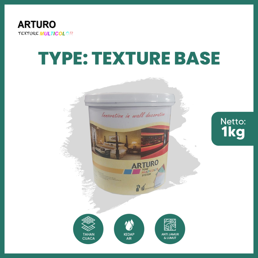 Jual ARTURO Cat Texture Type Texture Base 1KG (KLG) – Cat Dinding ...