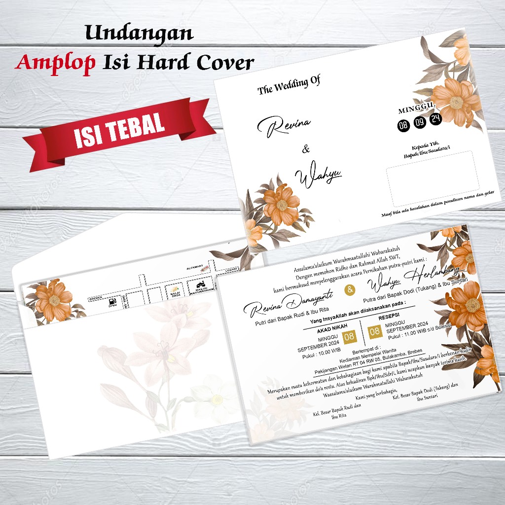 Jual Undangan Pernikahan Hard Cover Amplop | Shopee Indonesia
