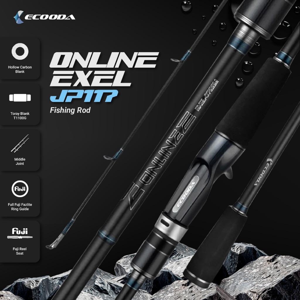 Jual ECOODA Exel Lure Rod Saltwater / Freshwater Long Casting Sea ...
