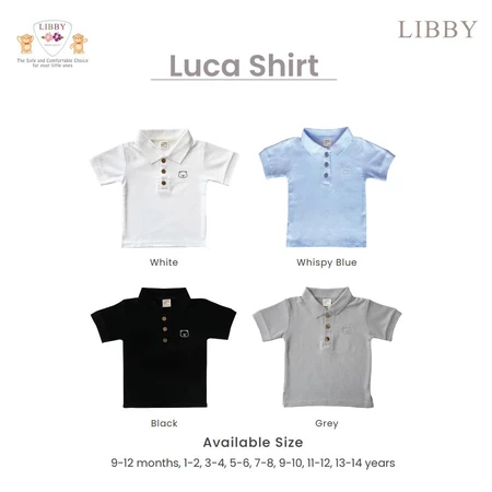 Jual LIBBY BABY LUCA SHIRT ATASAN BAJU LACOSTE KERAH ANAK LAKI-LAKI 9 ...