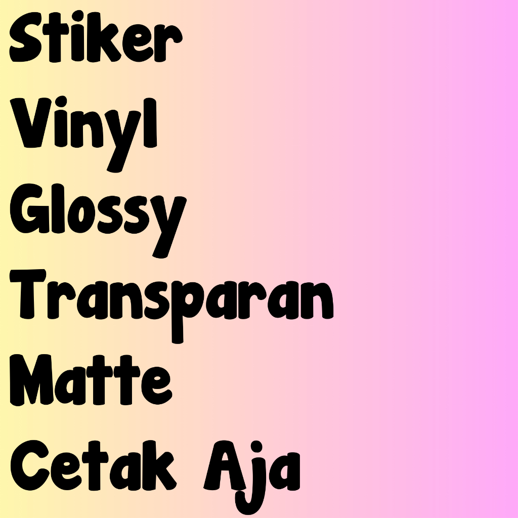 Jual Stiker Vinyl Label Putih Susu, Transparan, Matte White | Shopee ...