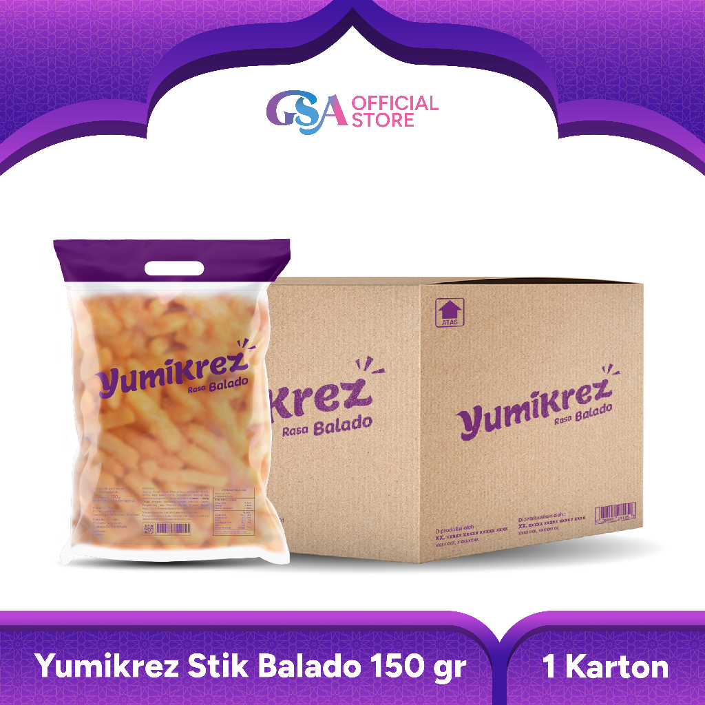 Jual Stik Yumikrez Rasa Balado 12x150gr 1 Karton EXP Januari 2026 ...