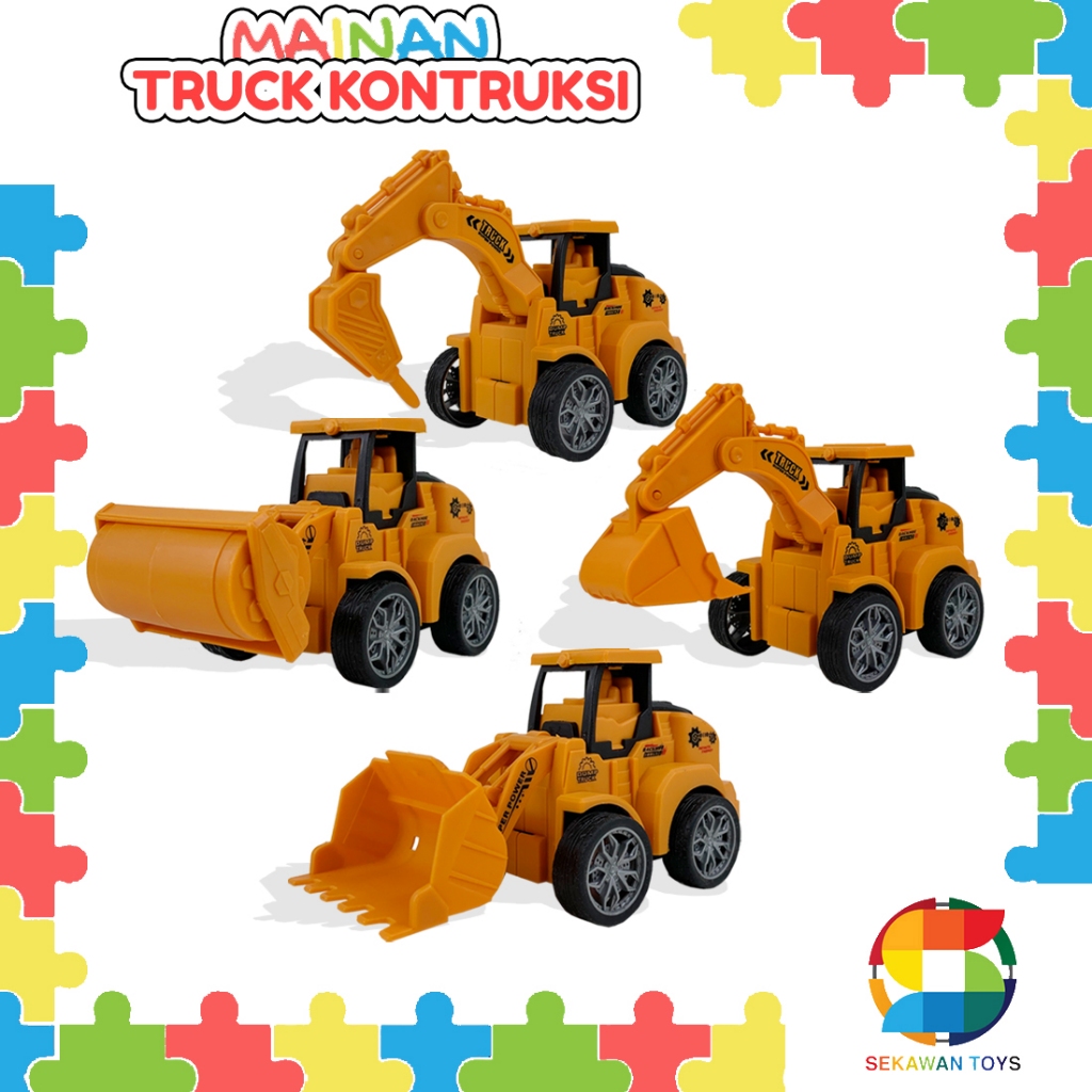 Jual Mainan Anak Cowok Truck Contruction/ Mainan Truck Pasir/ Mainan ...