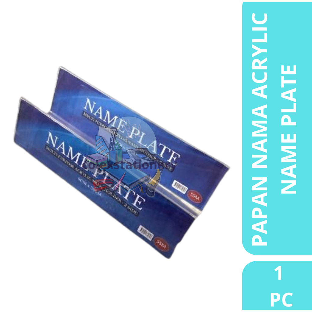 Jual [1 PC] Papan Nama Meja Acrylic / Name Plate Meja 2 Sisi Acrylic ...
