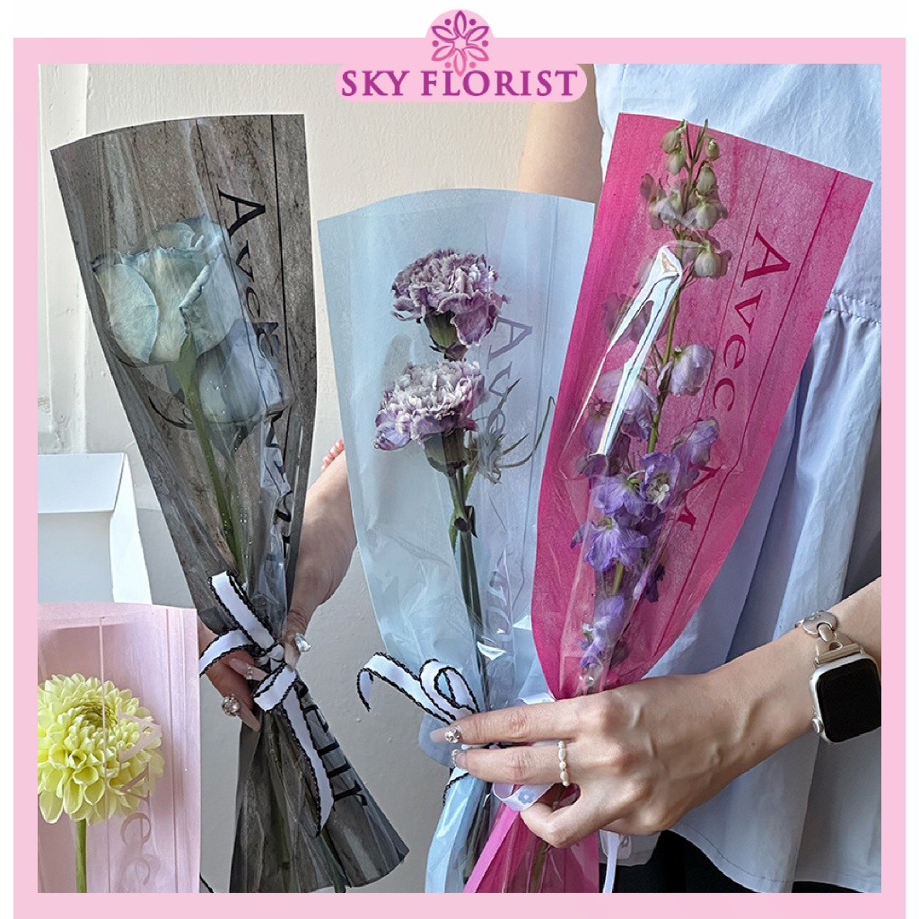 Jual 20 Lembar Single Rose Bouquet Buket Bunga Mawar 1 Tangkai ...