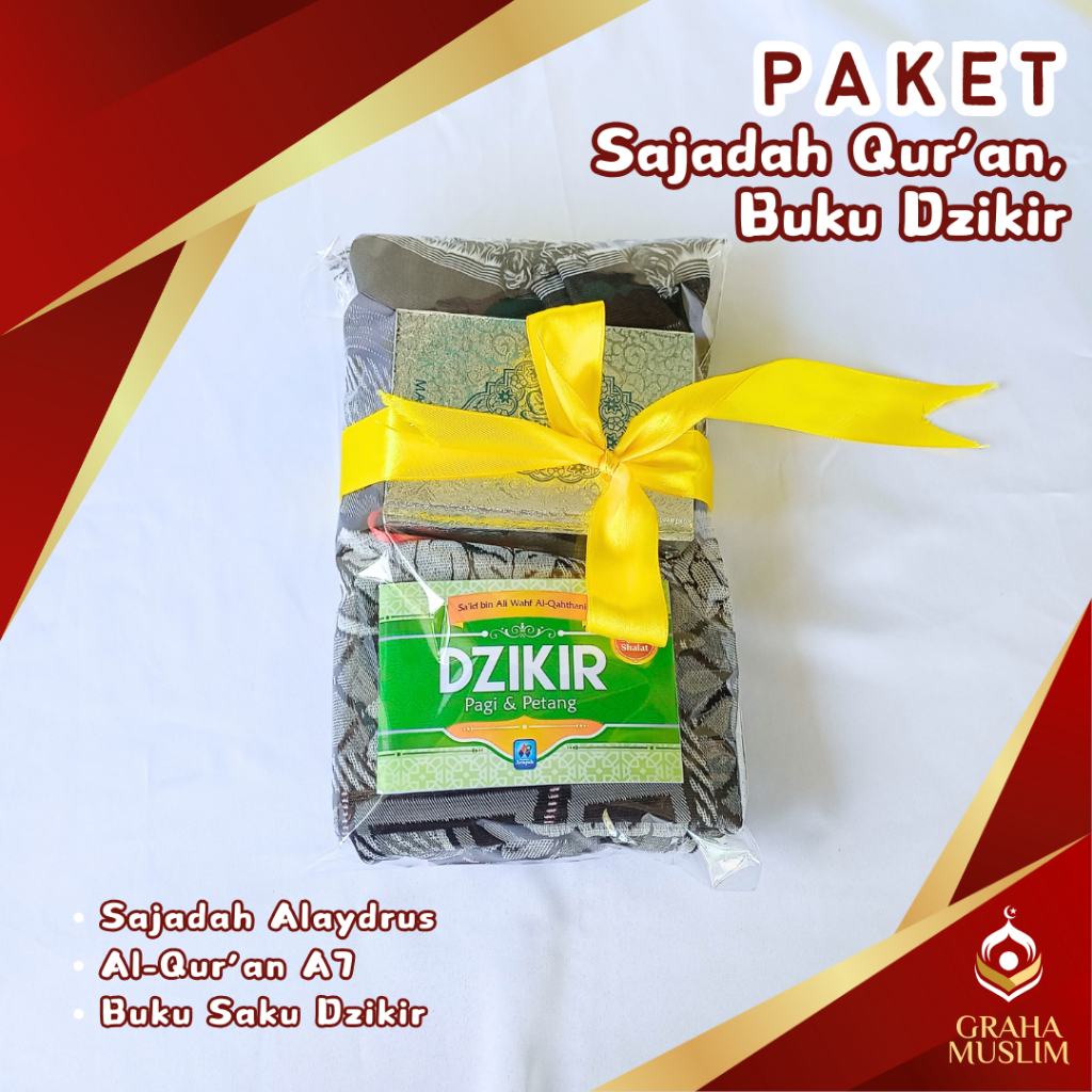 Jual Parcel Souvenir Sajadah Al Quran saku Buku Dzikir Pagi Petang ...