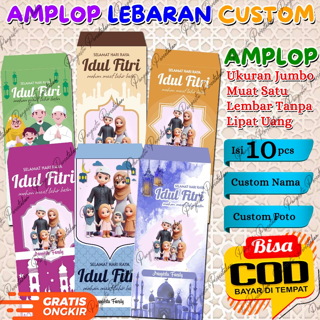 Jual AMPLOP ANGPAU LEBARAN CUSTOM NAMA & FOTO UKURAN JUMBO | AMPLOP ...