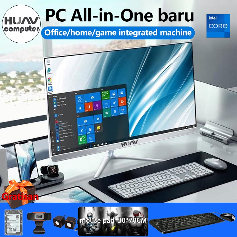 Jual Huav Baru Komputer Full Set PC All-in-One, Intel Prosesor Core i3, RAM 8G, SSD 512G,Full HD ...
