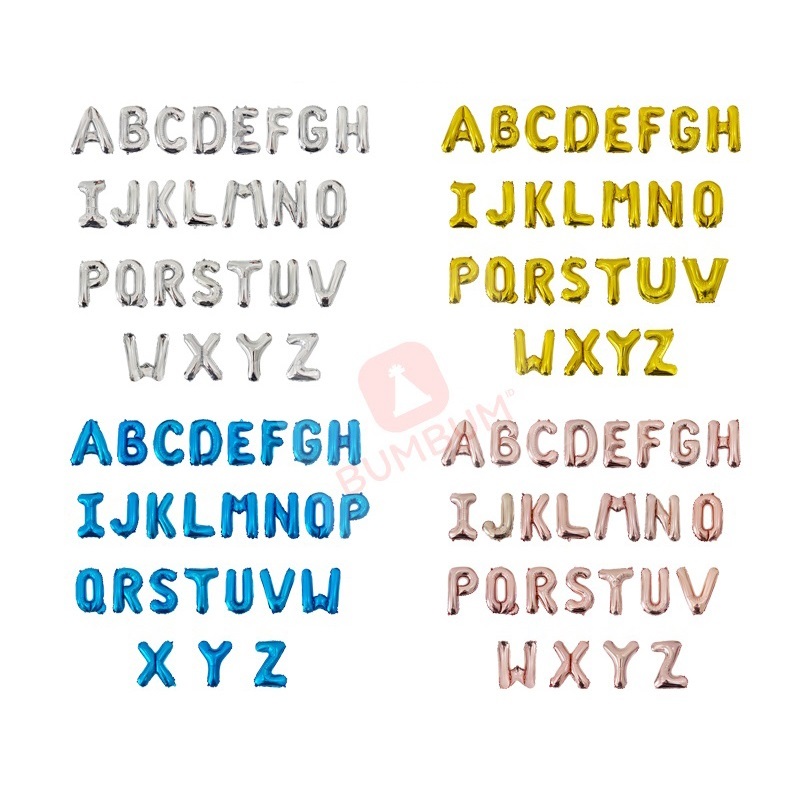 Jual Easy Decoration Balon Foil Huruf Alphabet 16 Inch 40cm GOLD ...
