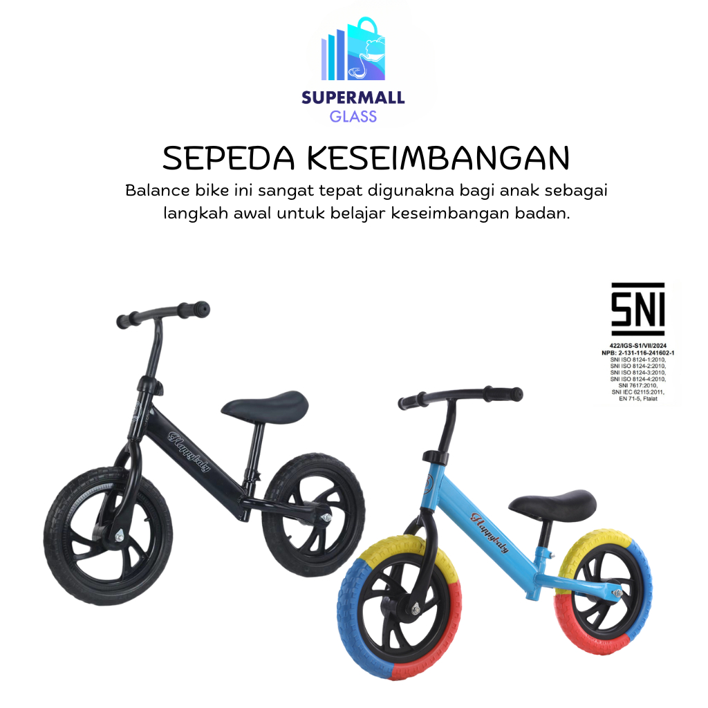 Jual [Super Mall] COD Balance Bike Push Bike | Sepeda Anak 2 Roda Tanpa ...