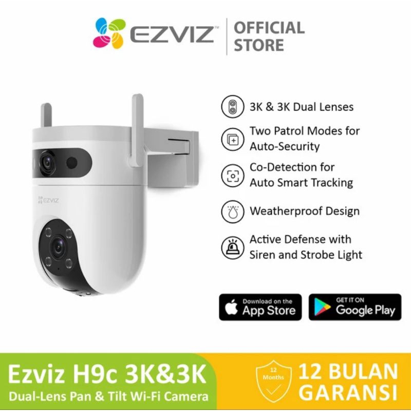 Jual Ezviz H9C Dual Lens 3K 5Mp+5Mp Smart Home Wifi Pan Tilt IP Camera ...