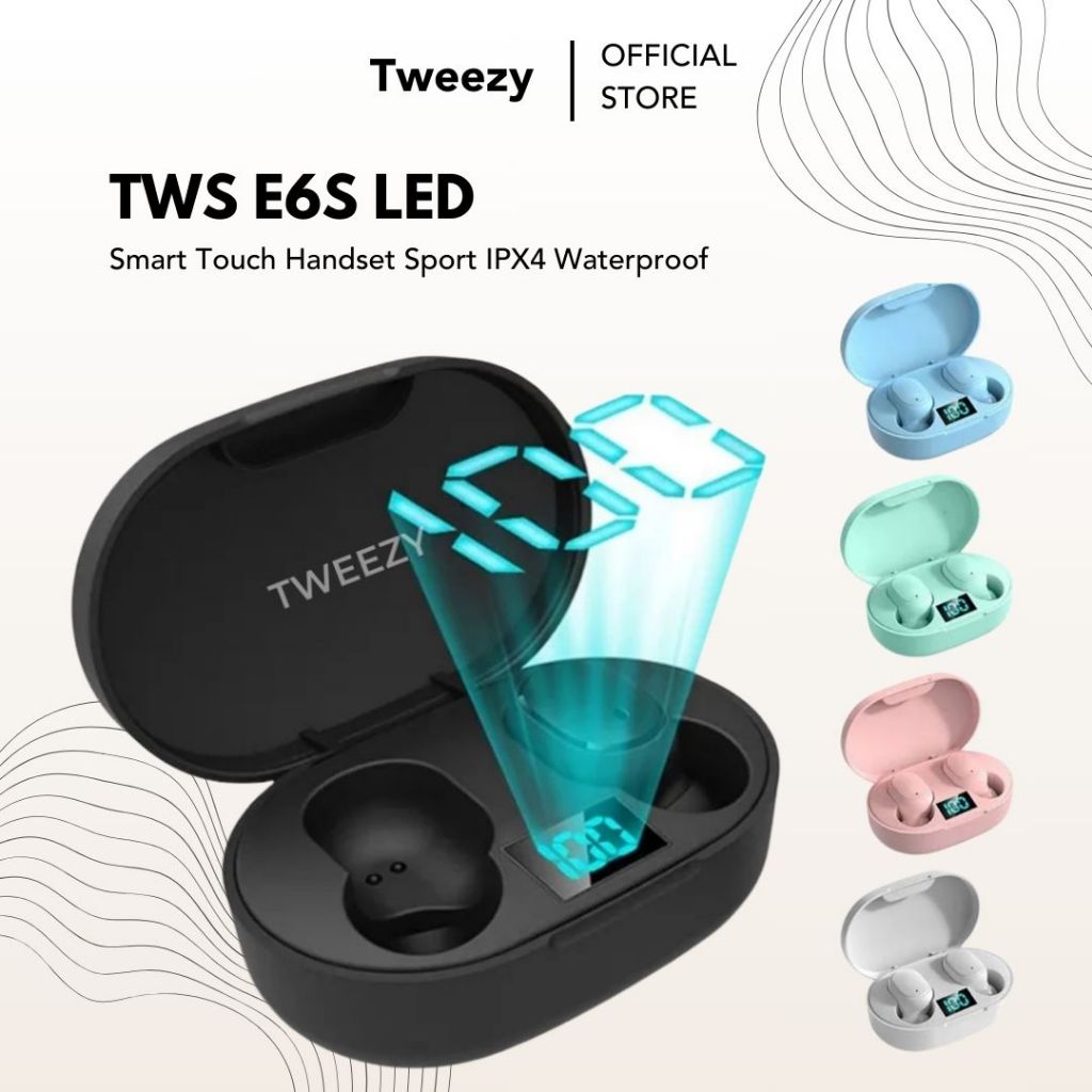 Jual TWS E6S LED Display Earphone Bluetooth with Mic Headset Bluetooth ...