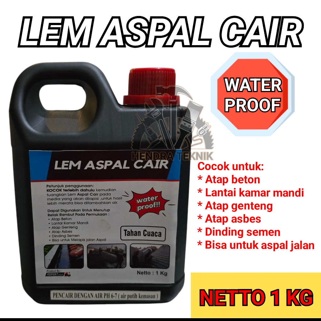 Jual ASPAL CAIR 1KG CAIRAN ANTI BOCOR LEM TALANG CAIR PELINDUNG DAN ...