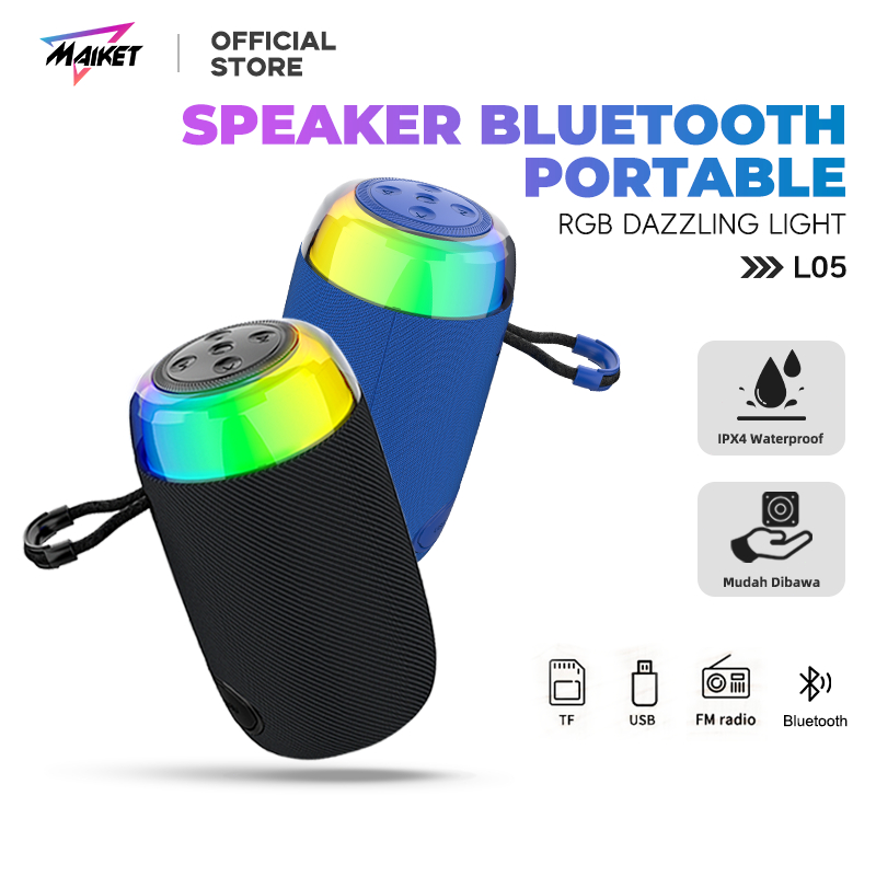 Jual MAIKET Speaker Bluetooth Mini L05 Portable Super Bass Bluetooth 5. ...