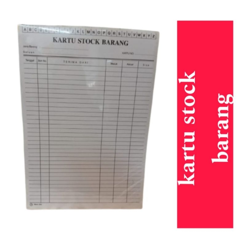 Jual ( 1pak isi 100 lembar) kartu stock/ stok folio bolak balik isi 100 ...
