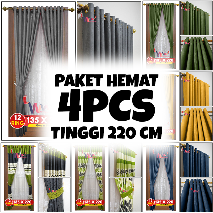 Jual 4 PCS PAKET HEMAT GORDEN JENDELA DAN PINTU KAMAR MINIMALIS ...