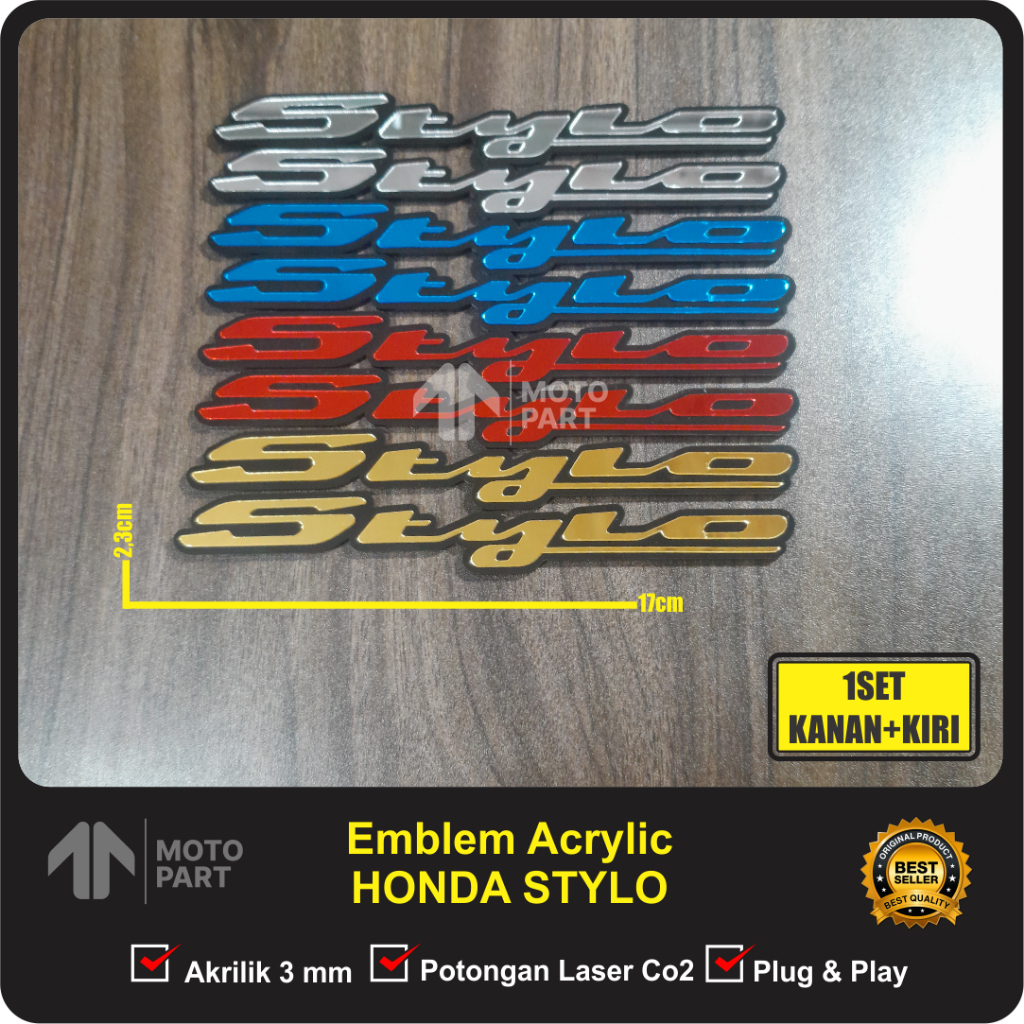 Jual EMBLEM HONDA STYLO FULL AKRILIK | Shopee Indonesia