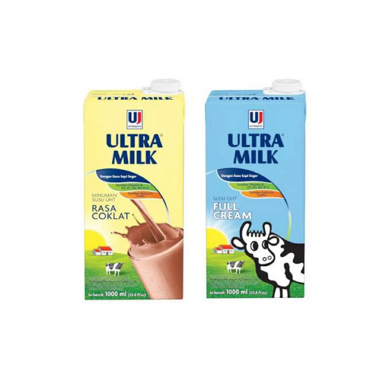 Jual SUSU ULTRAMILK FULL CREAM / COKLAT 1000ml (1 Liter) - EXPIRED ...