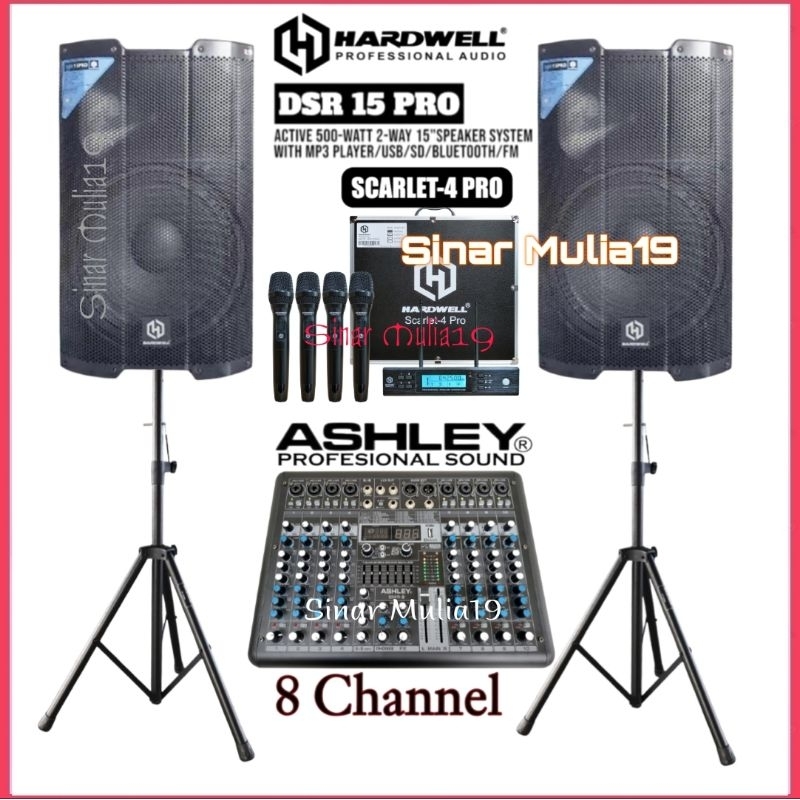 Jual Paket Sound System Speaker Hardwell Dsr 15 Pro Mixer Ashley SMR 8 ...
