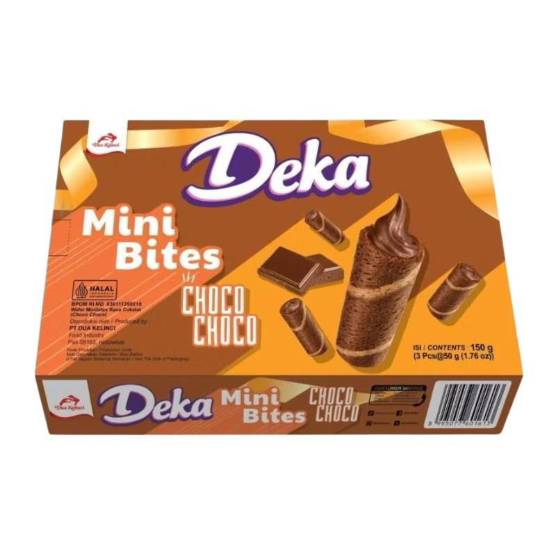 Jual PROMO! DEKA Wafer Mini Bites Choco Giftbox 3 In 1 150gr - 1 Box (3 ...