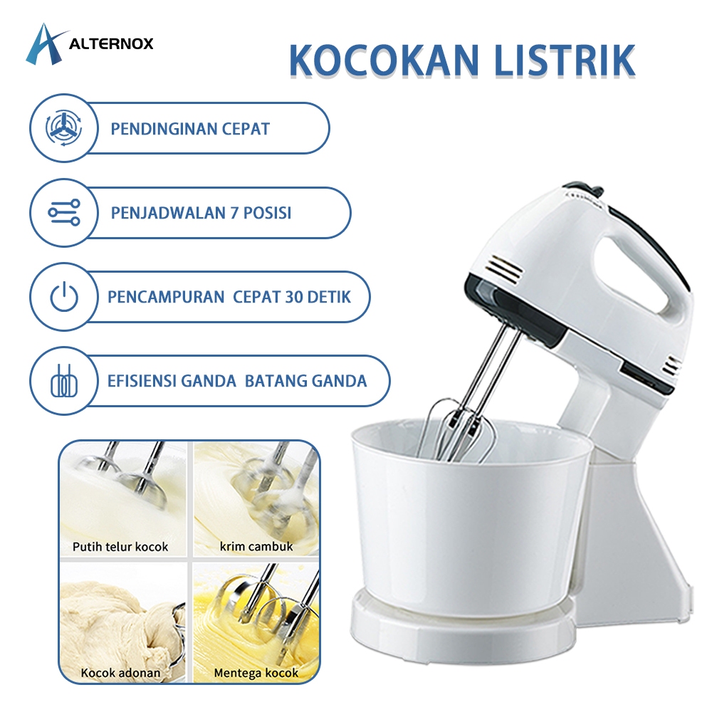 Jual ALTERNOX Stand Mixer Pengocok Telur Elektrik Multifungsi / Mixer ...