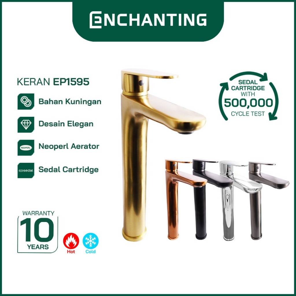 Jual ENCHANTING Keran Wastafel Cuci Tangan Panas Dingin Kamar Mandi EP1595 Kran Air | Shopee ...