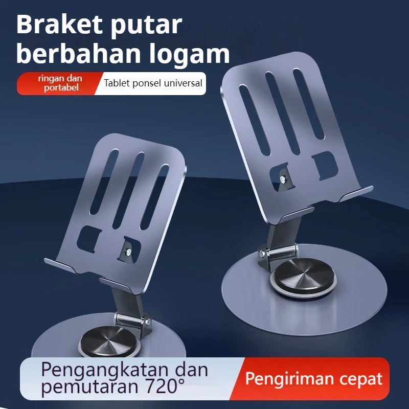 Jual Stand Holder HP 360 Rotate Metal Besi Stainless Rotasi 360 Dudukan ...