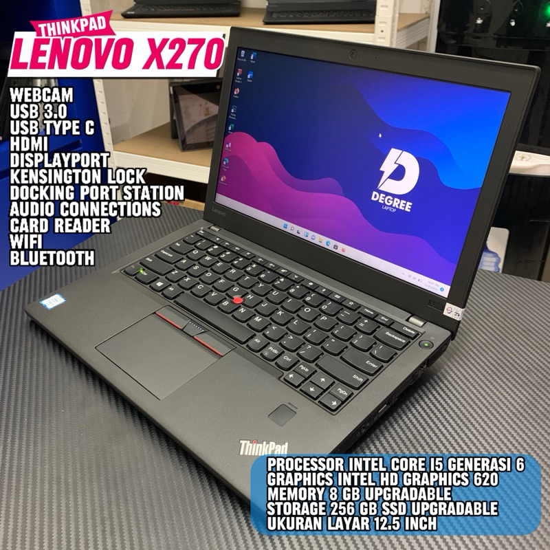Jual Laptop Lenovo Thinkpad X270 Ram 8 GB 256 GB Ssd Upgradable Bergaransi | Shopee Indonesia