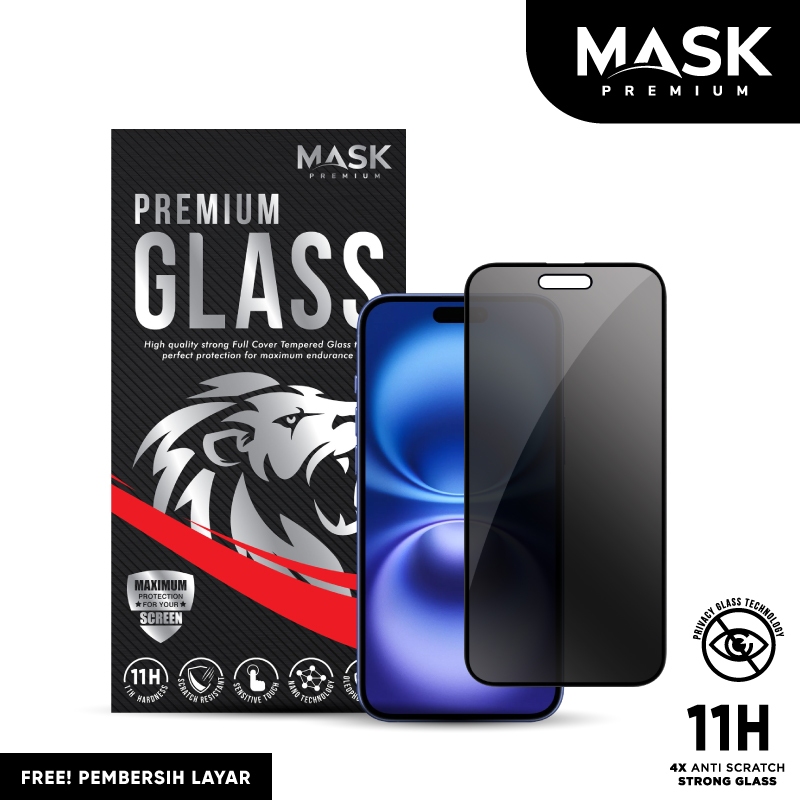 Jual Anti Gores iPhone 11 & 12 Series Mask Premium 3D Tempered Glass ...