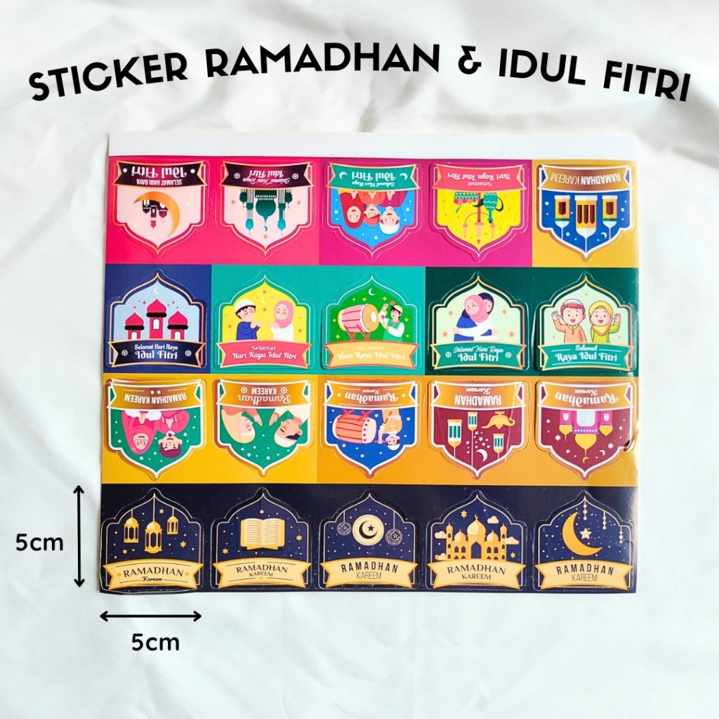Jual Stiker Roll 500pcs Selamat Hari Raya Idul Fitri Stiker Toples Hari ...