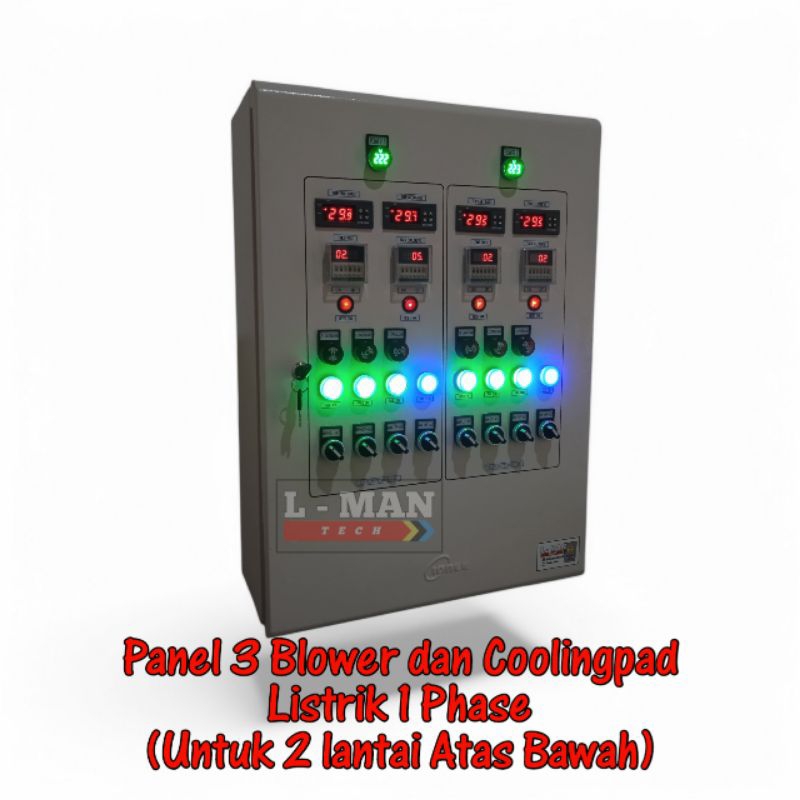 Jual Panel Listrik Kandang Close 3 blower dan coolingpad ( 2 lantai ...