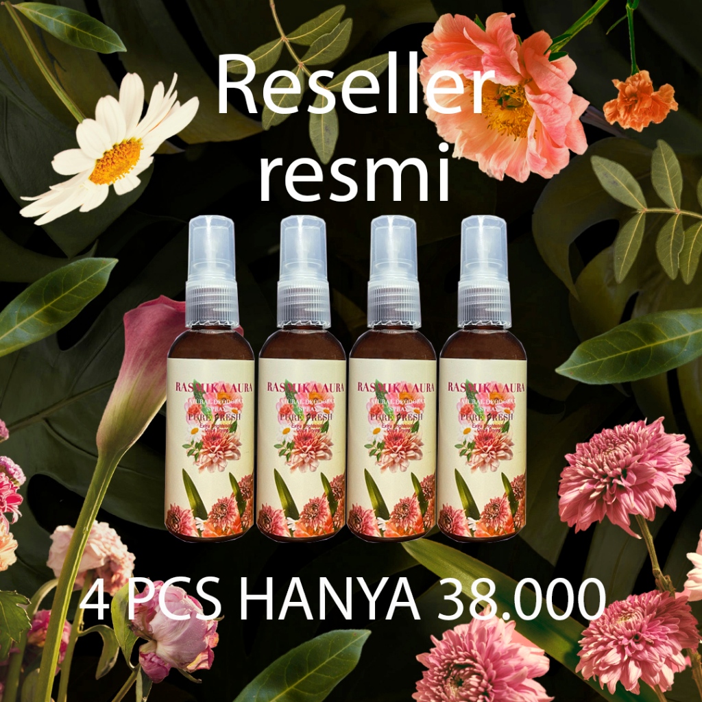 Jual Rasmika Aura ( DAPAT 4 PCS) Deodoran Spray Pure Fresh 60ml [HALAL ...