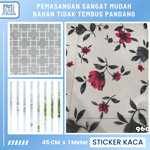 Jual Stiker Kaca Jendela Rumah Kantor Kaca Sticker Setiker Wallpaper ...