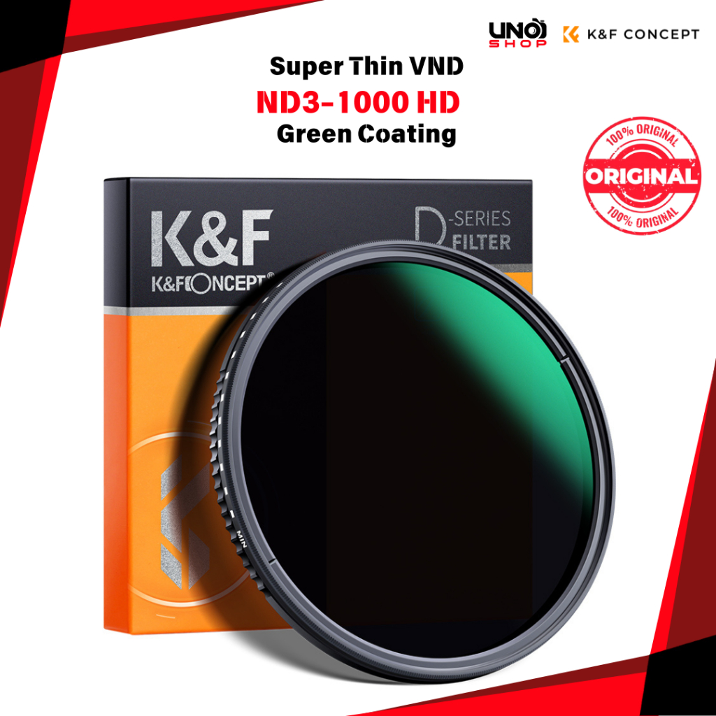 Jual K&F Concept Super Thin Filter VND ND3-1000 HD Waterproof Scratch ...