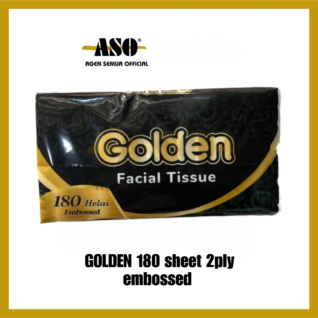Jual Tisu Tissue GOLDEN 180 Sheet 2ply Embossed PROMO !!! | Shopee ...