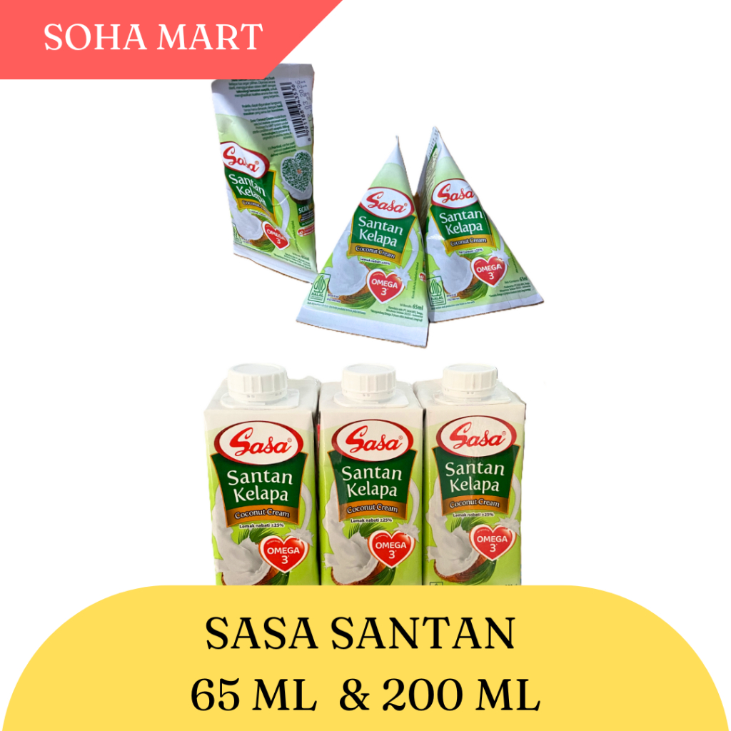 Jual Soha Mart Sasa santan kelapa (65 ml)(200ml) | Shopee Indonesia