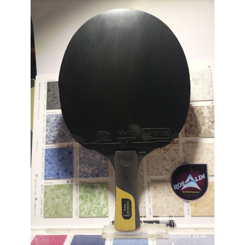 Jual Satu Set Kayu Bet Stiga Superior dengan Karet Victas V-01 dan Nittaku Moristo SP bekas (2nd ...