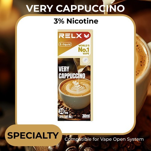 Jual RELX Liquid Very Cappuccino Salt 30ml - Liquid RELX E-Liquid Salt ...