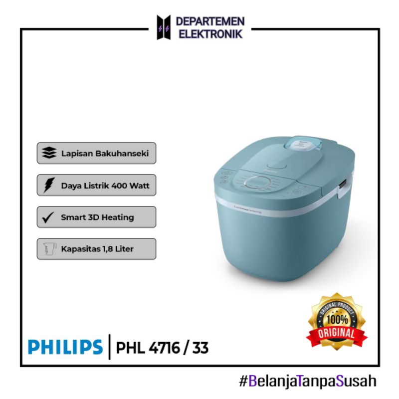 Jual Philips Digital Rice Cooker 1.8L HD 4716/33 Series 3000 | Shopee ...